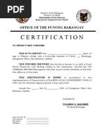 Barangay Clearance Template | PDF
