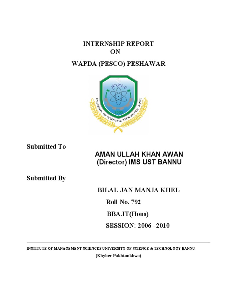 Internship Report On Wapda Pesco Peshawa | PDF | Human Resource Management | Recruitment