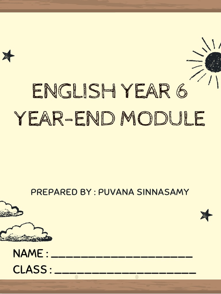 English Year 6 Year End Module Pdf