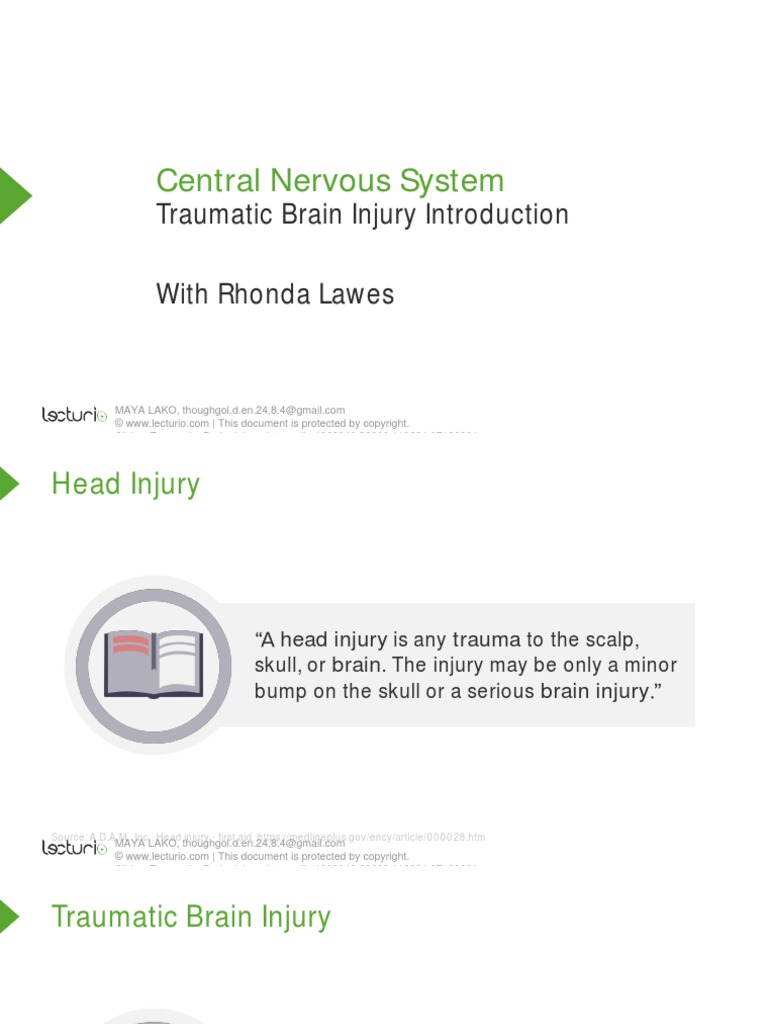 Slides Traumatic Brain Injury Intro | PDF | Traumatic Brain Injury ...