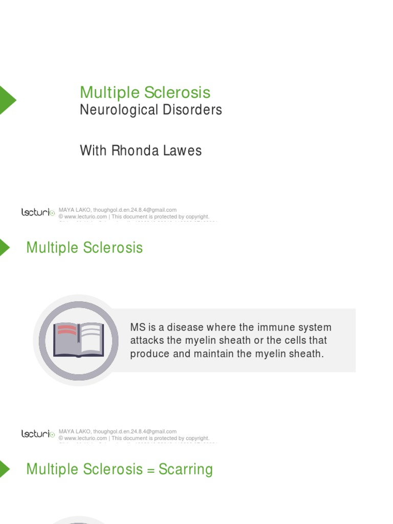 Slides Multiple Sclerosis | PDF | Myelin | Multiple Sclerosis