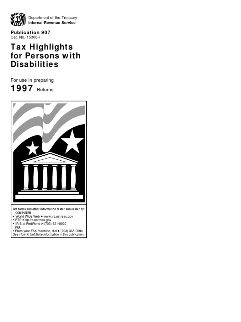 US Internal Revenue Service: p907 - 1997 | PDF | Irs Tax Forms | Social ...