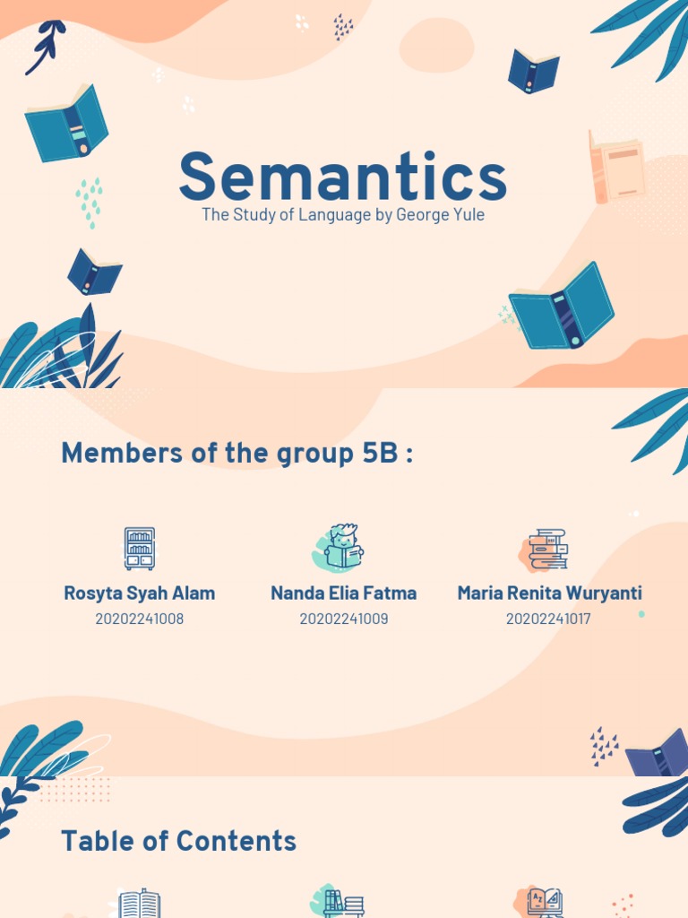 Semantics: The Study of Language by George Yule | PDF | Word | Noun