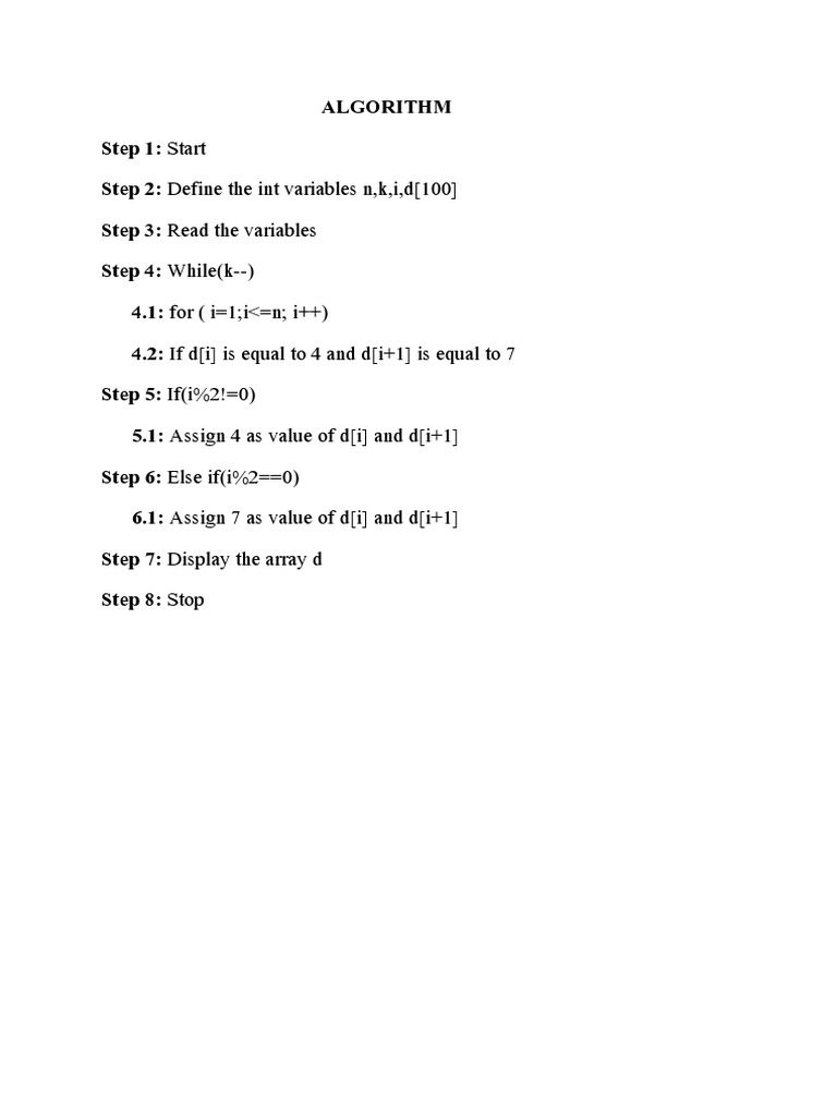 Algorithm of Lucky Transformation. | PDF | Teaching Methods & Materials