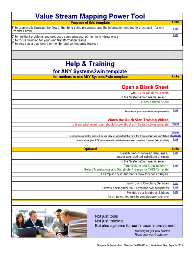 Trial VSM | PDF | Microsoft Excel | Worksheet