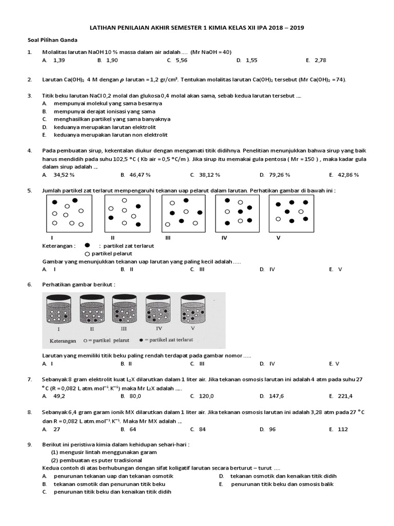 Rumus Kimia Kelas 12 | PDF