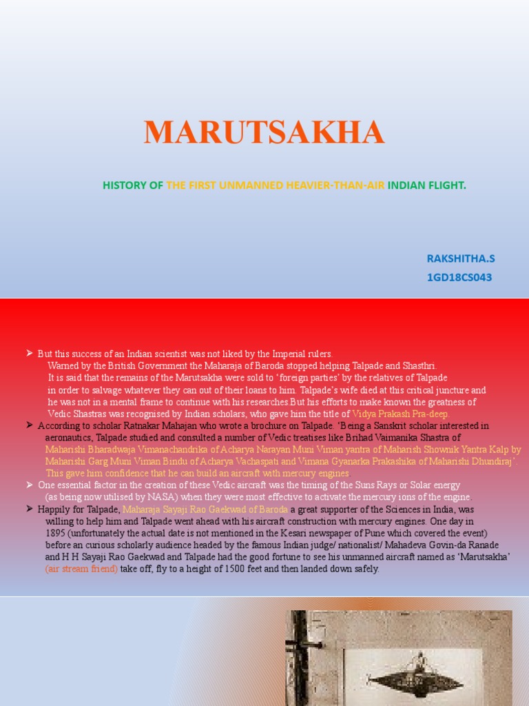 Marutsakha: India's First Unmanned Flight | PDF | Aerospace | Flight