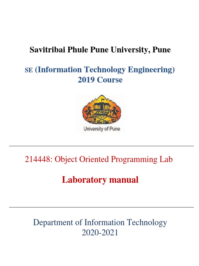 Oopl Lab Manual Pdf Constructor Object Oriented Programming Programming