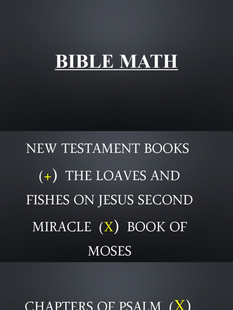 Bible Math | PDF