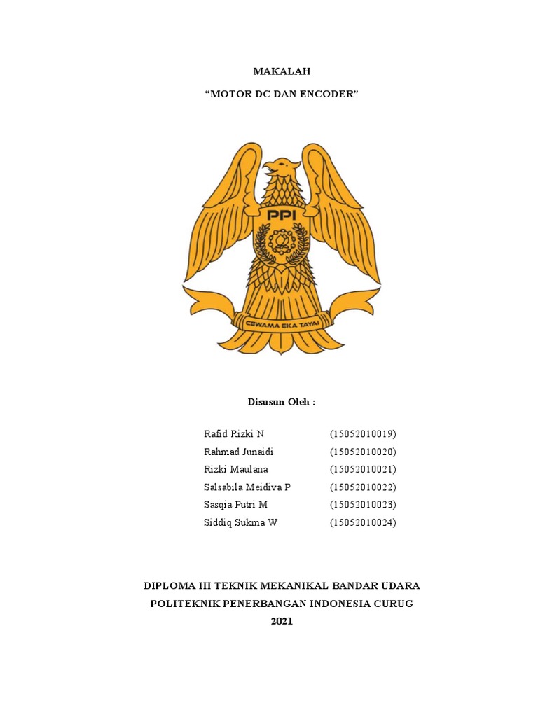 Kelompok 3 - Makalah Motor DC Dan Encoder | PDF | Komputer | Teknologi & Rekayasa