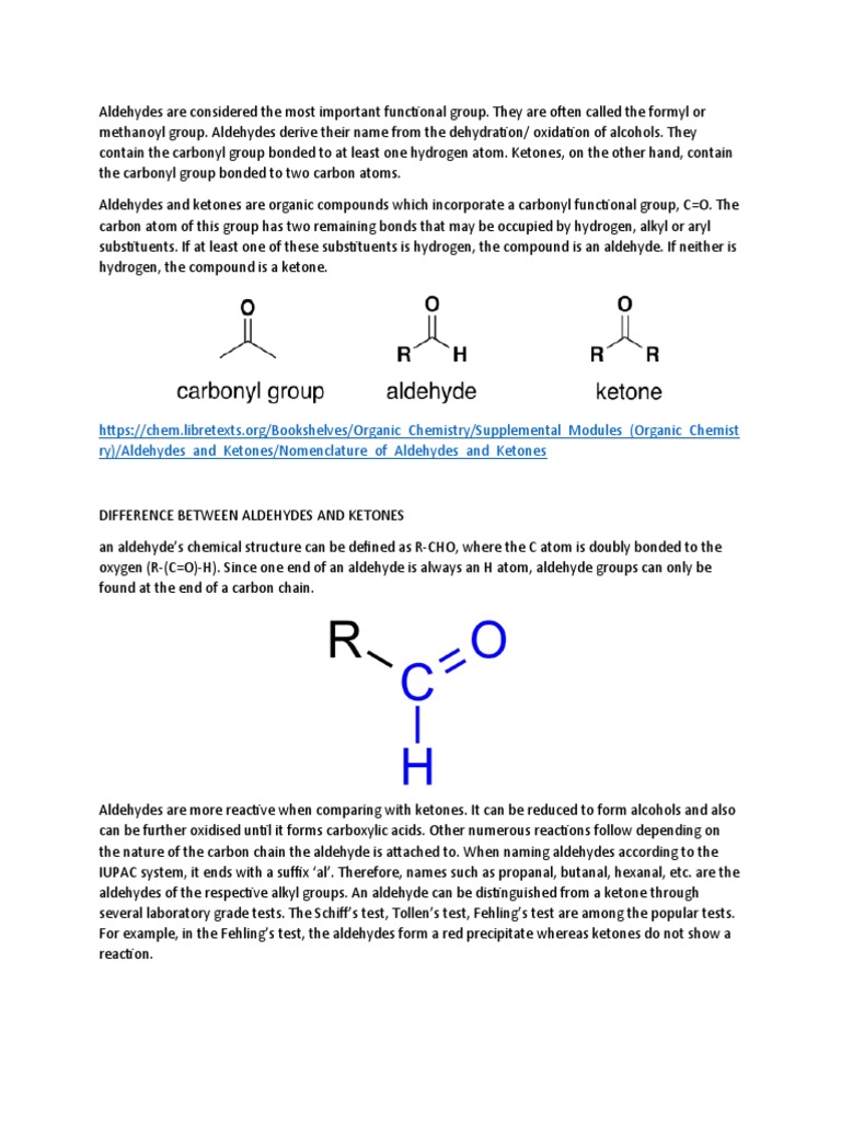 Aldehydes and Ketones | PDF | Aldehyde | Ketone