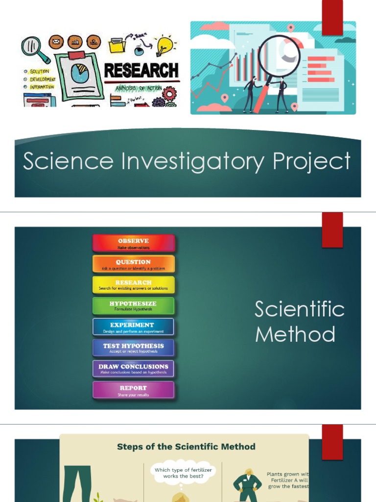 Science Investigatory Project Guide | PDF | Experiment | Data Analysis