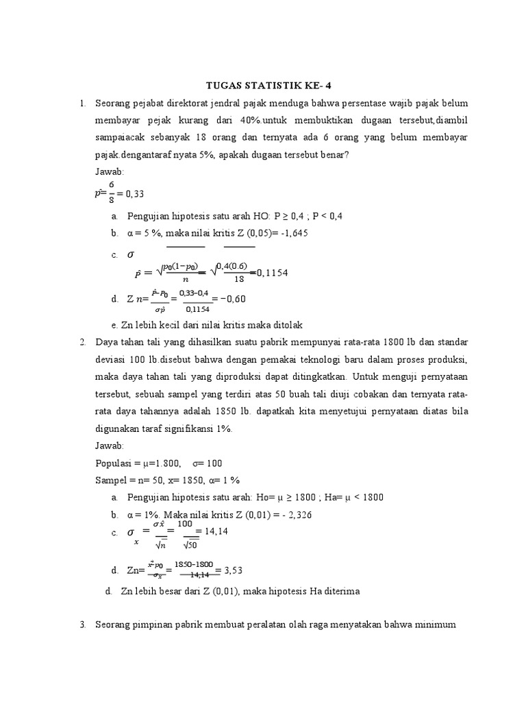 Statistik 4 | PDF | Metode & Bahan Ajar