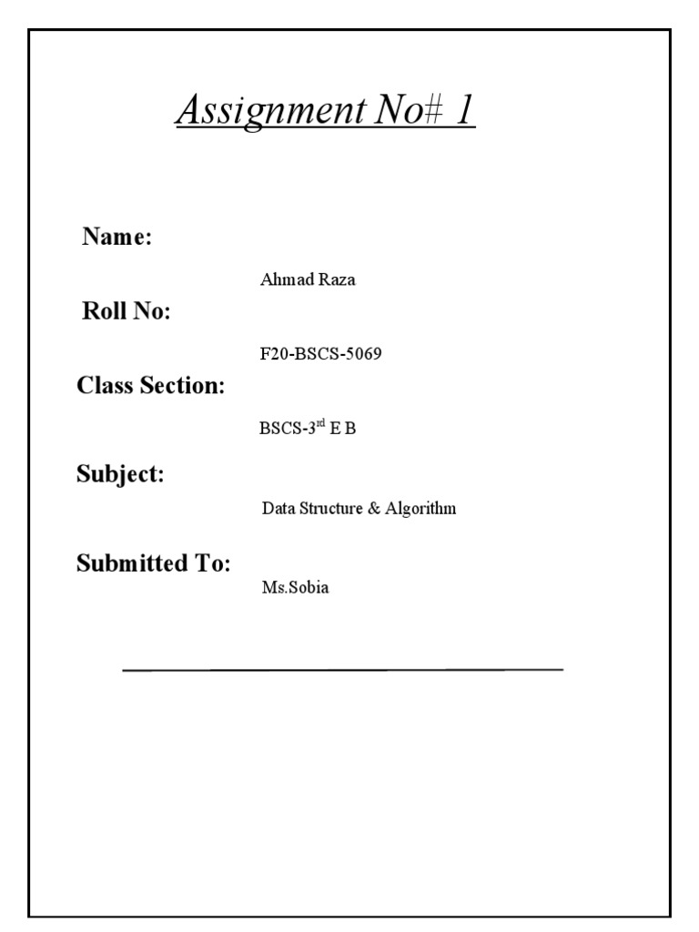 Assignment No 1..... DSA | PDF | Array Data Structure | Namespace Assignment No 1..... DSA | PDF | Array Data Structure | Namespace