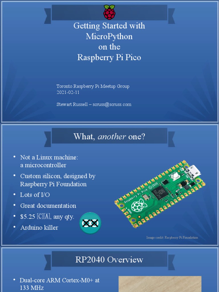 Getting Started With Micropython On The Raspberry Pi Pico | PDF ...