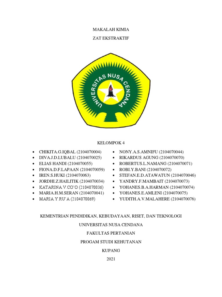 Makalah Zat Ekstraktif | PDF