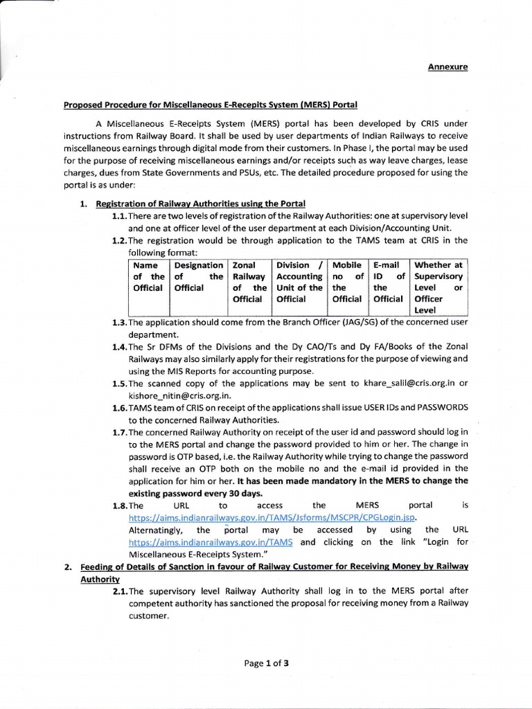 MERS Procedure Order | PDF | Receipt | Online And Offline