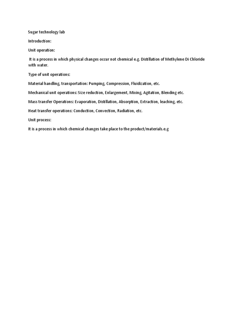 Sugar Technology Lab | PDF