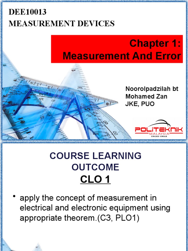 Chapter 1 Measurement Devices | PDF | Observational Error | Accuracy ...
