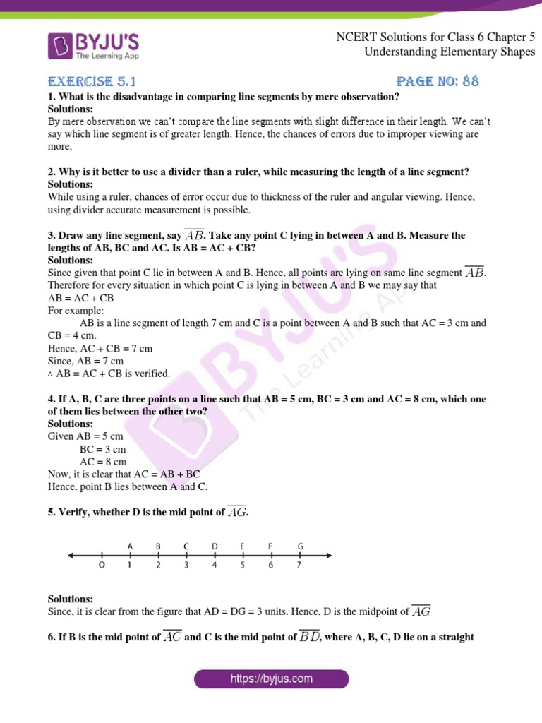NCERT Solutions For Class 6 Maths Chapter 5 Understanding Elementary ...