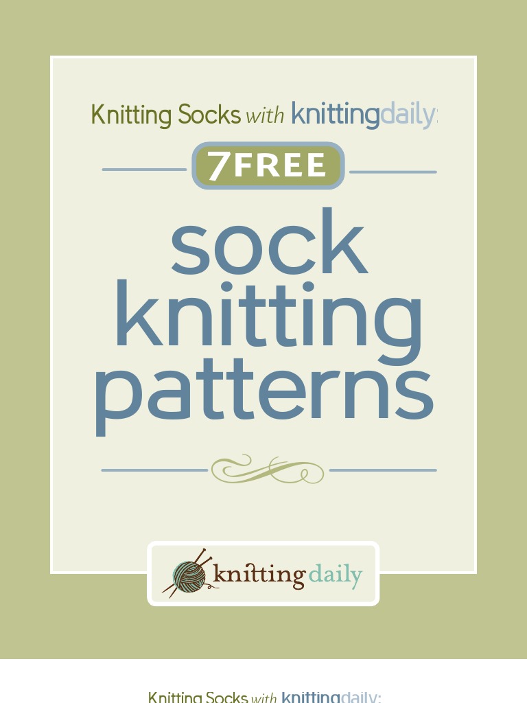 7 Free Sock Knitting Patterns | PDF | Gauge (Knitting) | Knitting