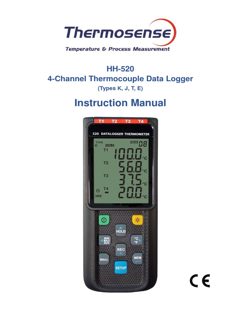 Hh-520 Instruction Manual | PDF | Thermocouple | Computer File