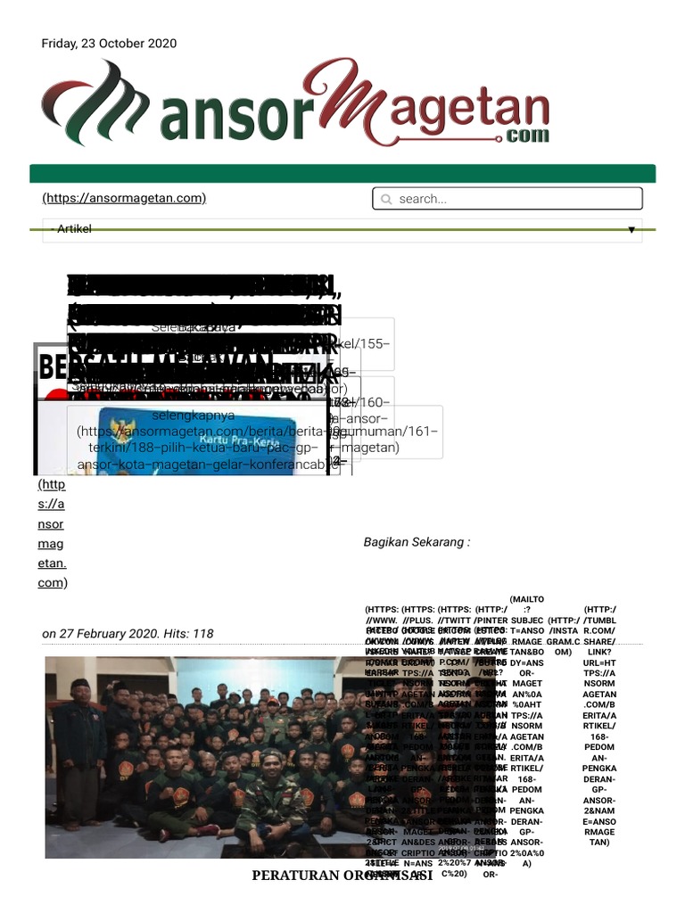 Sistem Kaderisasi GP Ansor | PDF