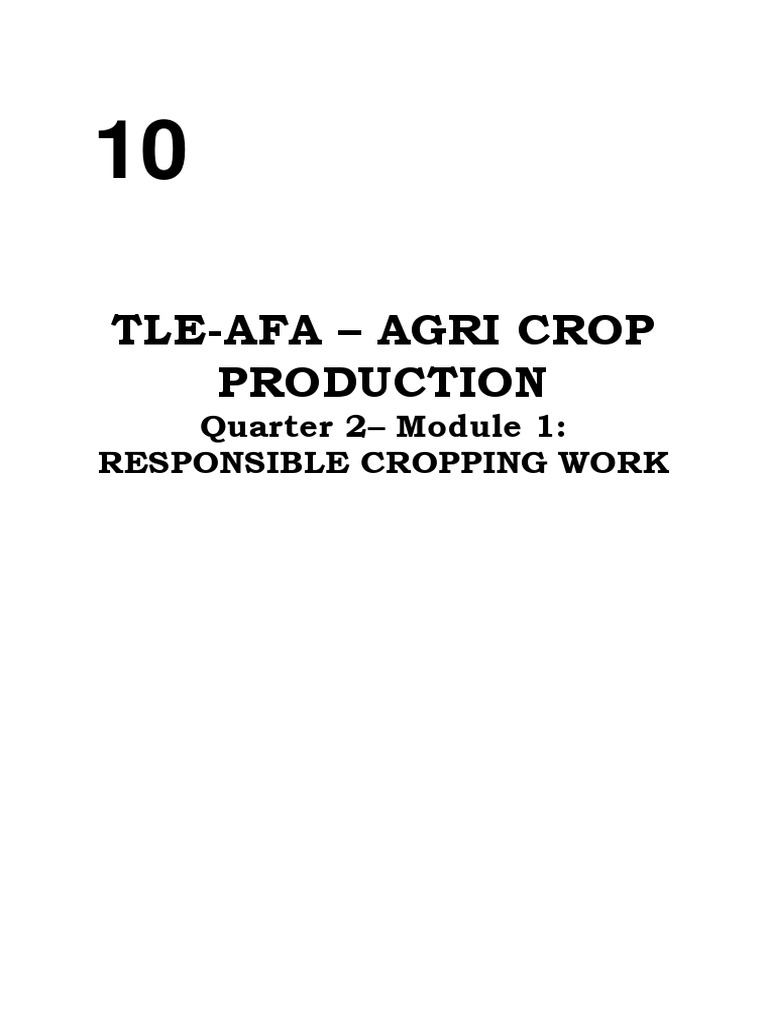 Afa 10 Agri Crop q2w1 3 | PDF | Agriculture | Agricultural Machinery