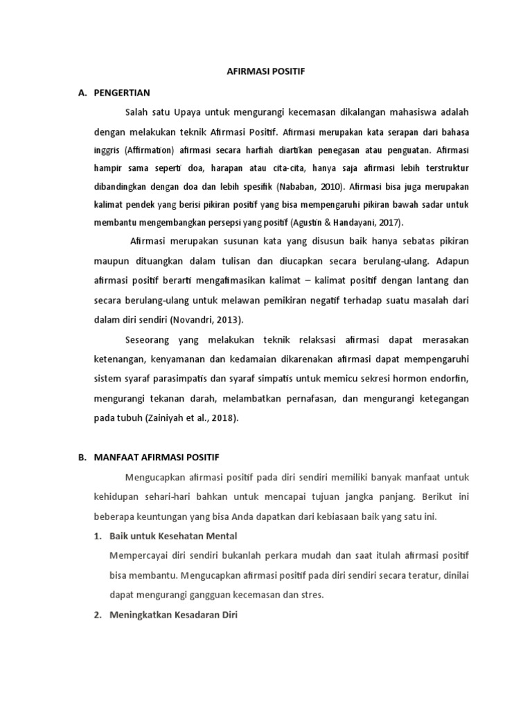 Afirmasi Positif | PDF