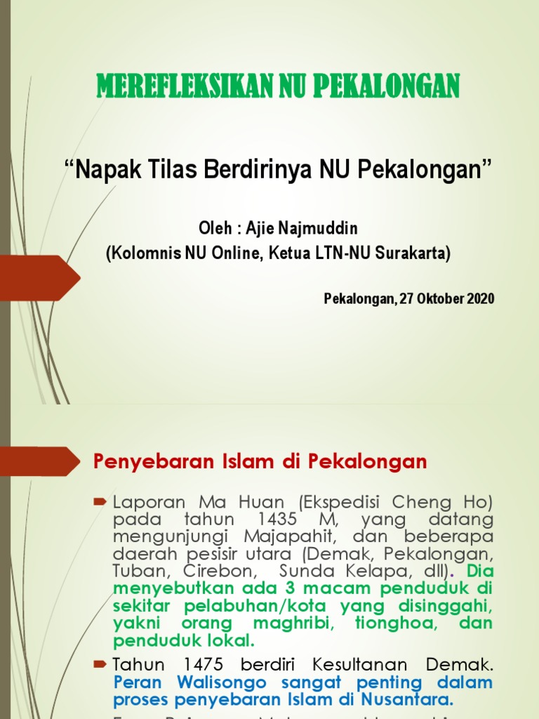Sejarah Nu Pekalongan | PDF