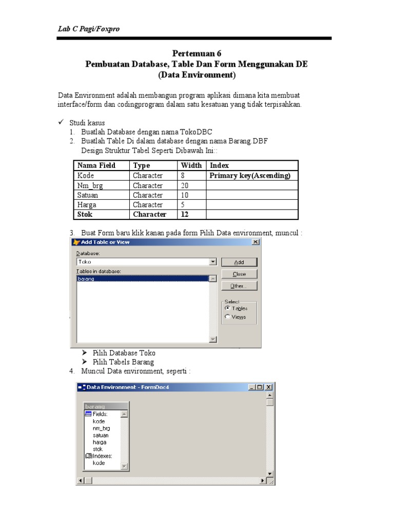 Materi Ke 6 Visual Foxpro | PDF