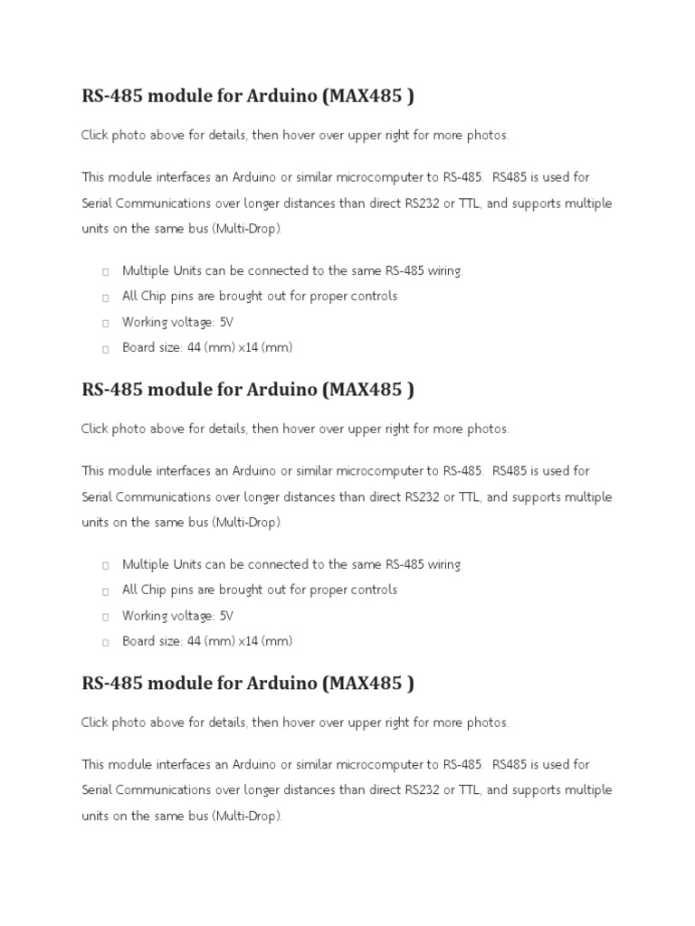 rs485 Manual | PDF | Arduino | Electrical Engineering