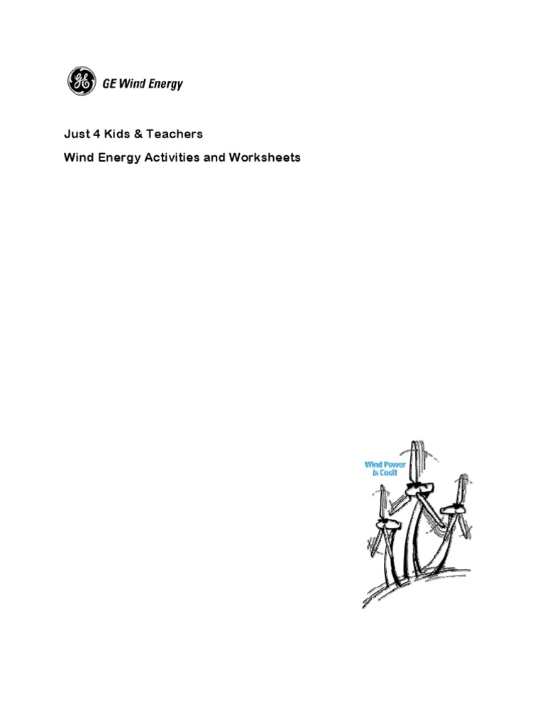 Just 4 Kids & Teachers Wind Energy Activities and Worksheets | PDF ...