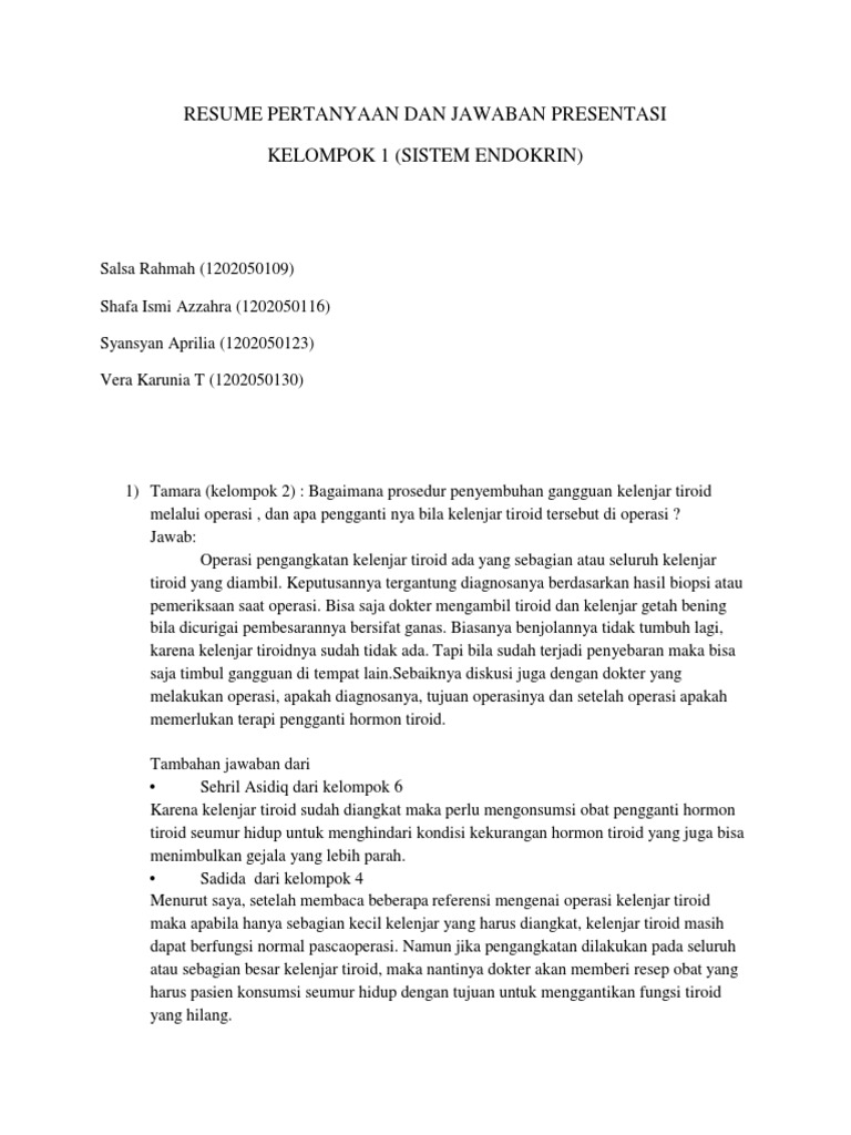 Resume Tanya Jawab 2D | PDF