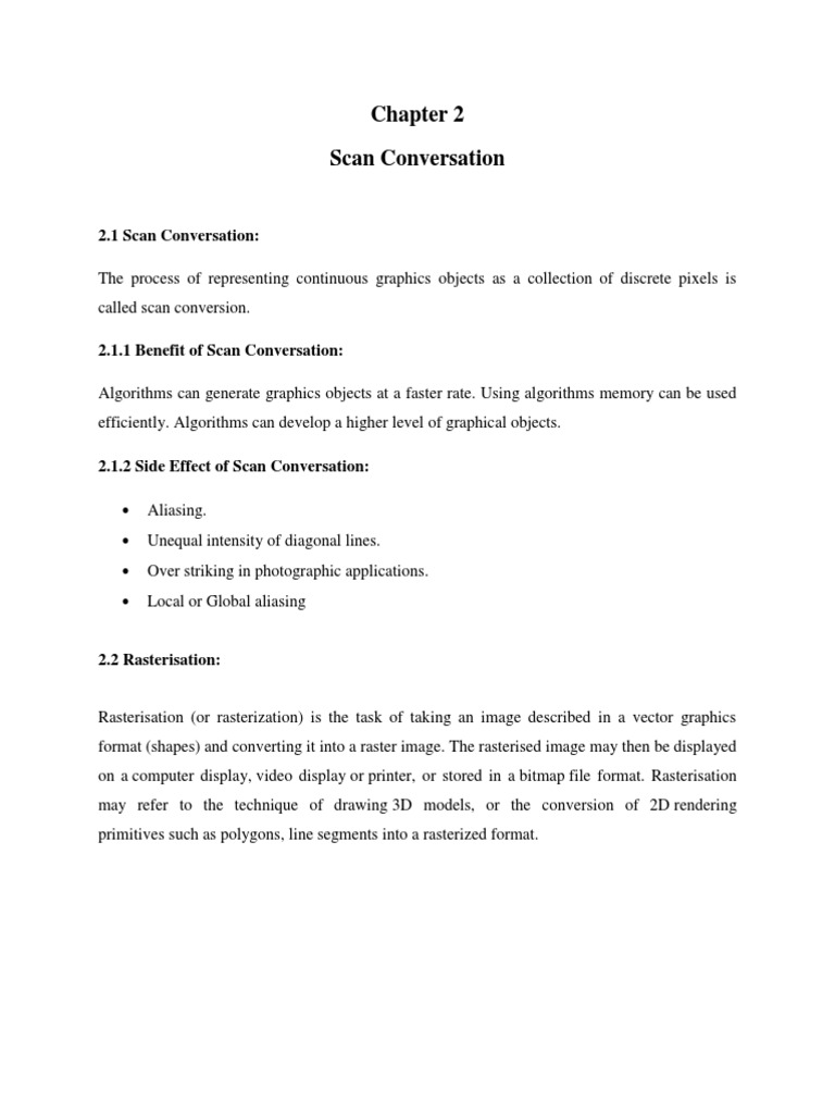 Scan Conversion and Line Algorithms | PDF | Algorithms | Computer Science