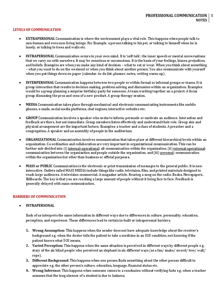PComm - 05 Levels & Barriers | PDF | Communication | Bias