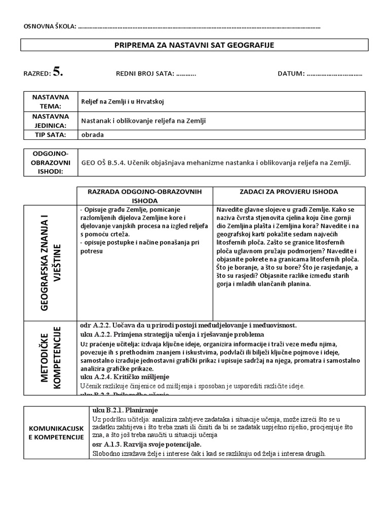 12 - Nastanak I Oblikovanje Reljefa Na Zemlji | PDF