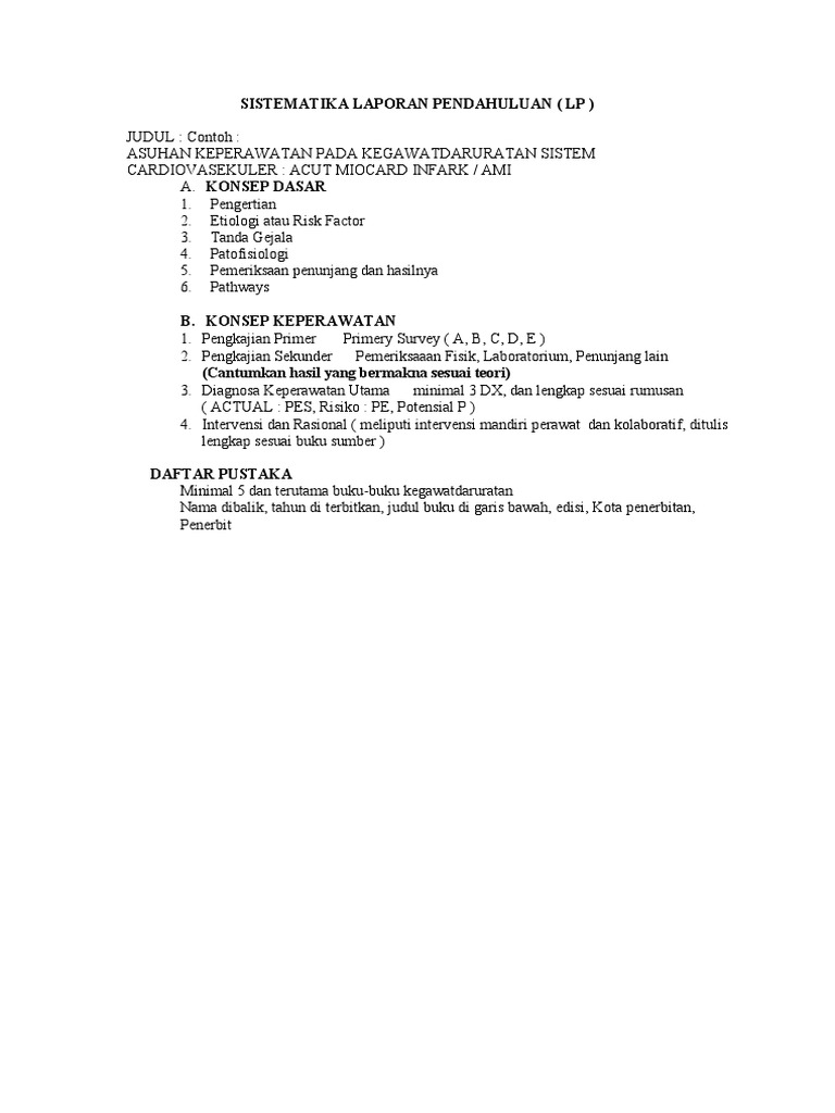 Contoh Sistematika LP Dan Askep Gadar | PDF