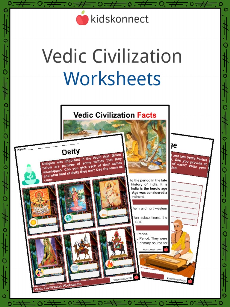 Vedic Civilization Worksheets Sample | PDF | Vedas