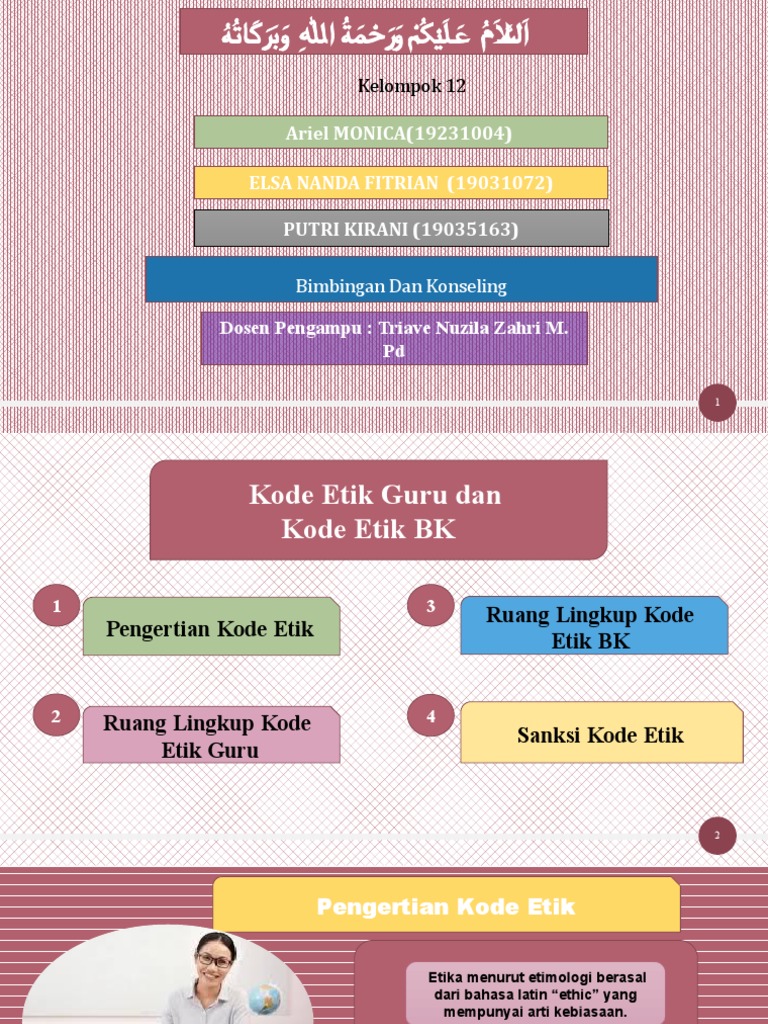 BK PPT Kel 12 - Kode Etik Guru Dan BK-1 | PDF