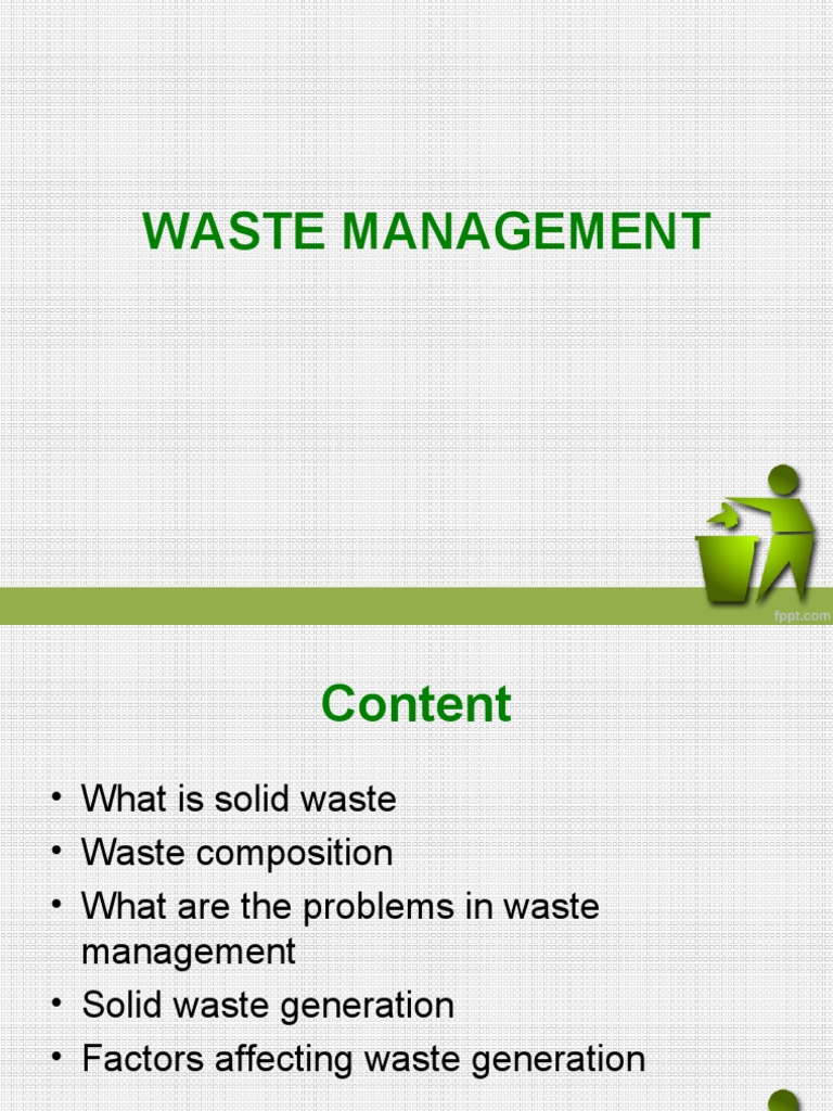 CHAPTER 4 Waste Management Part I - Intro (New) | PDF | Waste | Waste ...