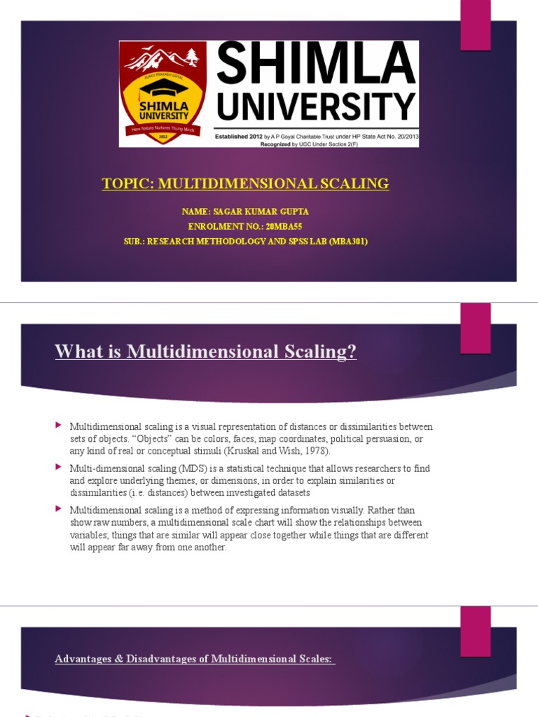 Multidimensional Scaling - 20MBA55 | PDF | Applied Mathematics | Scientific Method