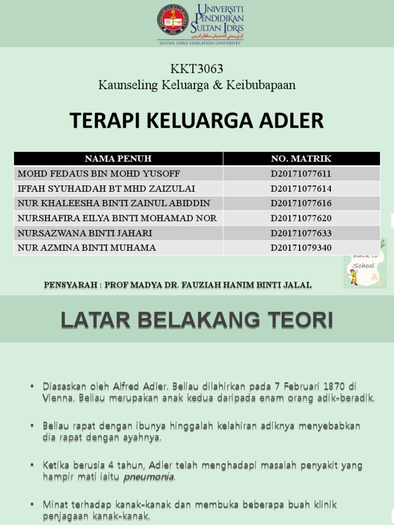 Terapi Keluarga Adler | PDF