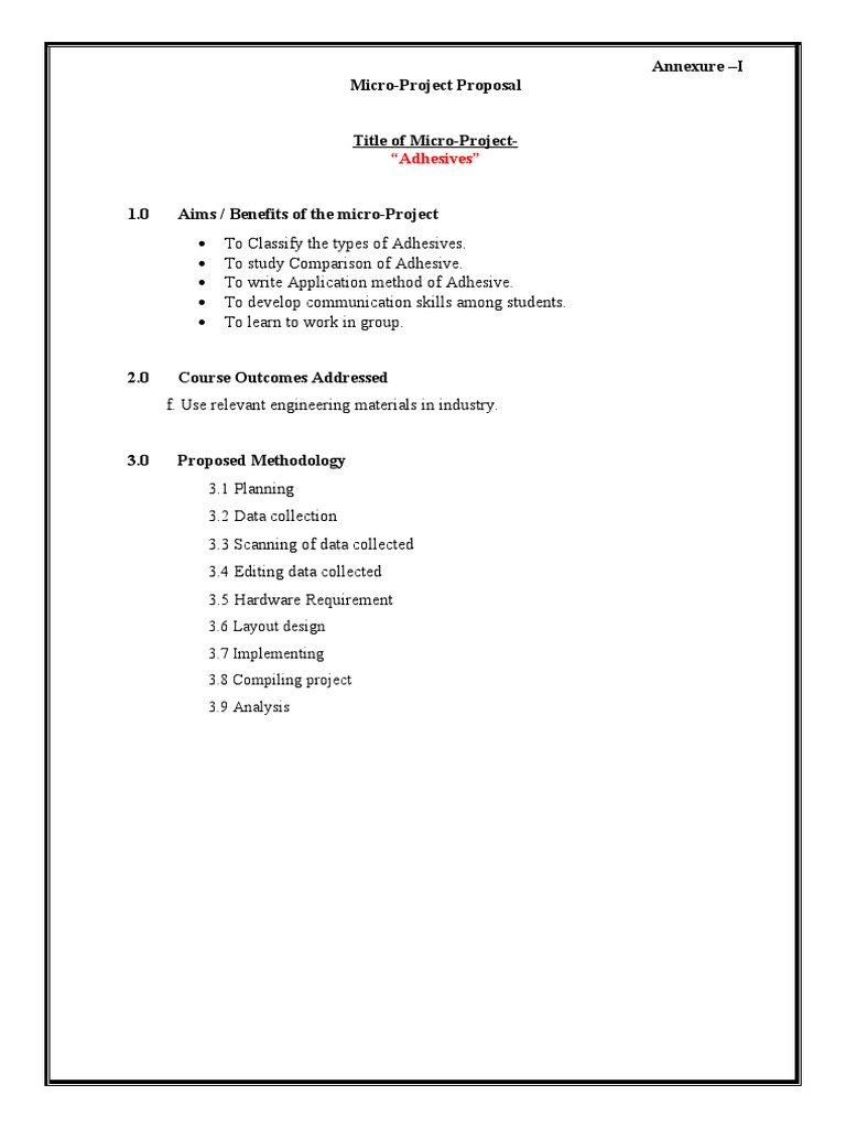 3 Micro Project Proposal (2) Chemistry | PDF | Communication | Learning