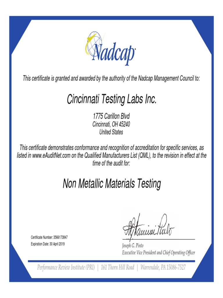 Cincinnati Testing Labs Inc.: 1775 Carillon BLVD | PDF | Differential ...