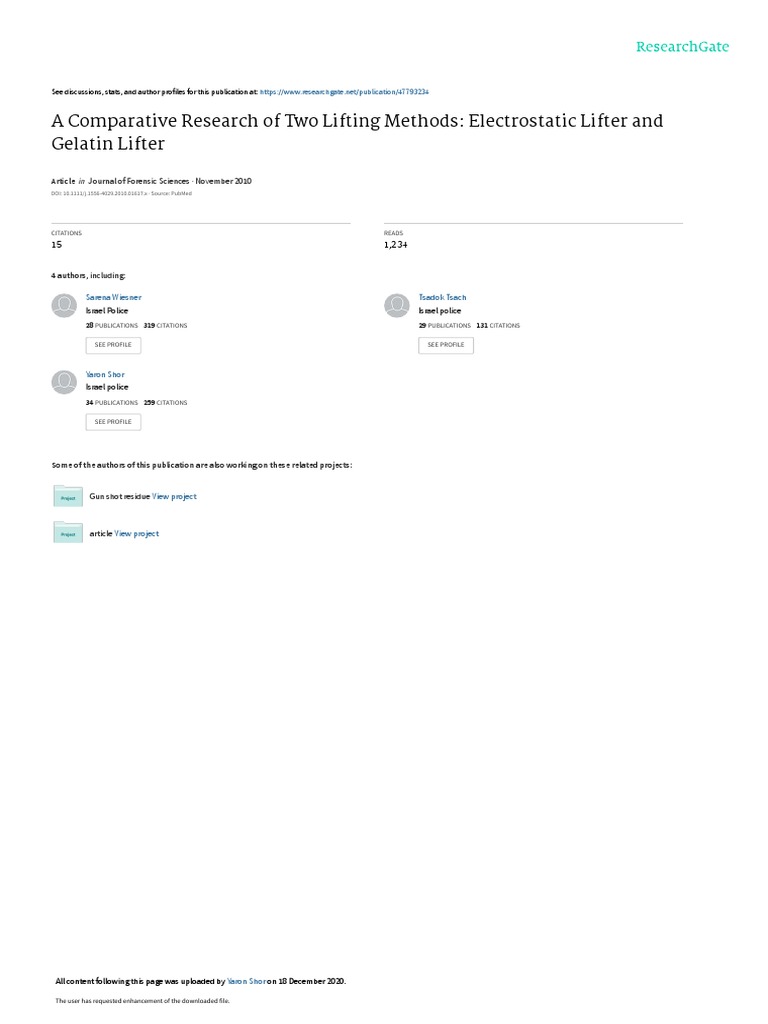 A Comparative Research of Two Lifting Methods: Electrostatic Lifter and ...