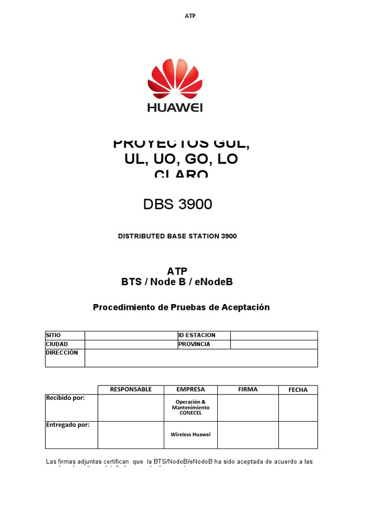 Procedimiento de Pruebas ATP en Telecomunicaciones | PDF | 3 G | Gsm