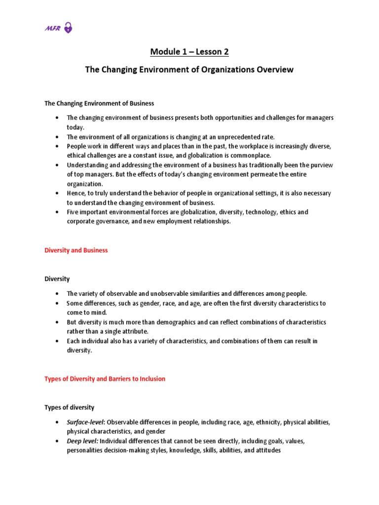 HBO - Module 1 Lesson 2 | PDF | Employment | Outsourcing