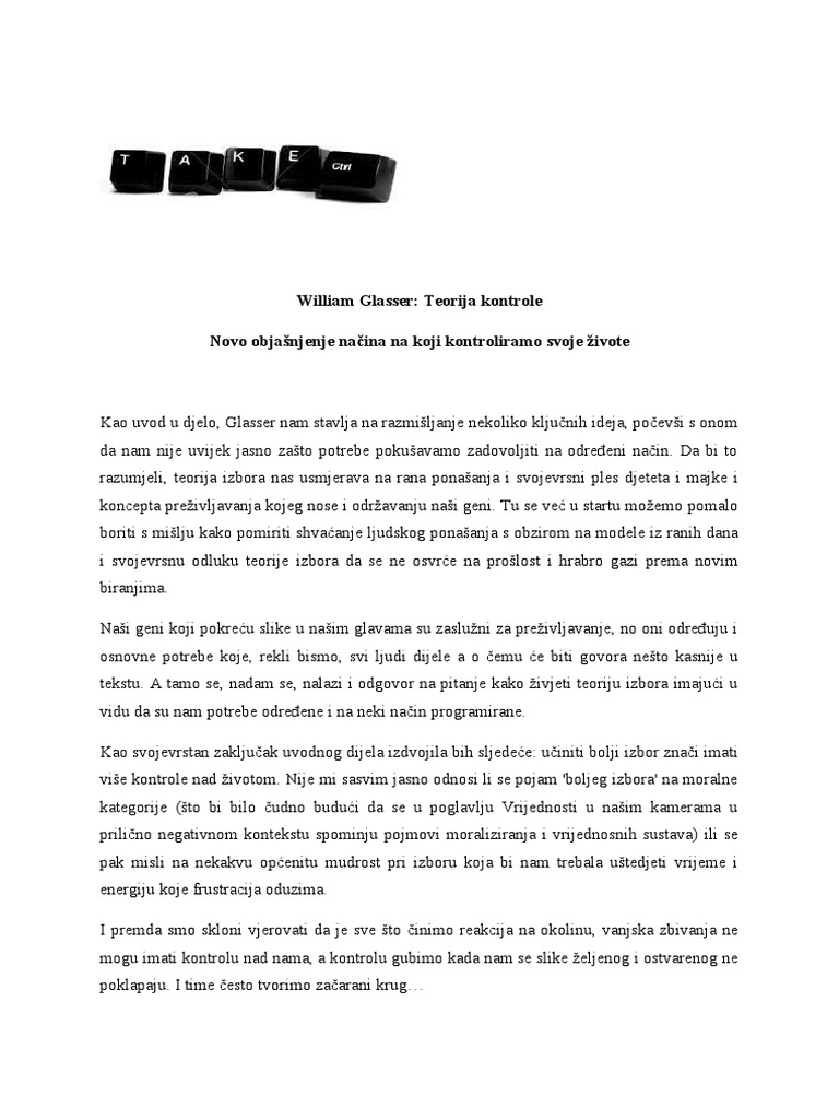 Teorija Kontrole | PDF