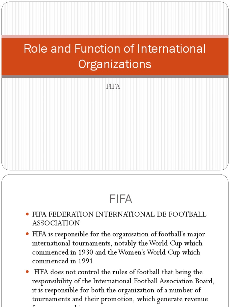 Role and Function of International Organizations | PDF | Paralympic ...